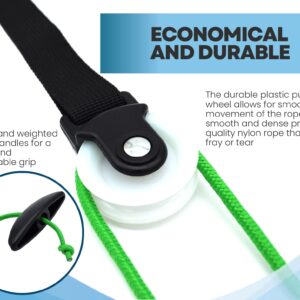 LiftAid Shoulder Pulley for Physical Therapy with Exercise Guide - Improves Shoulder Strength & Range of Motion - Reduces Pain, Helps in Muscle Recovery - Physical Therapy Equipment (Green)