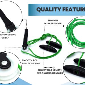 LiftAid Shoulder Pulley for Physical Therapy with Exercise Guide - Improves Shoulder Strength & Range of Motion - Reduces Pain, Helps in Muscle Recovery - Physical Therapy Equipment (Green)