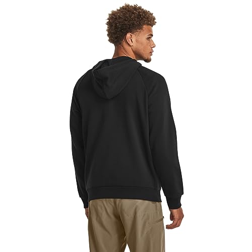 Under Armour mens Freedom Big Flag Logo Hoodie, (001) Black / / Khaki Base, Large