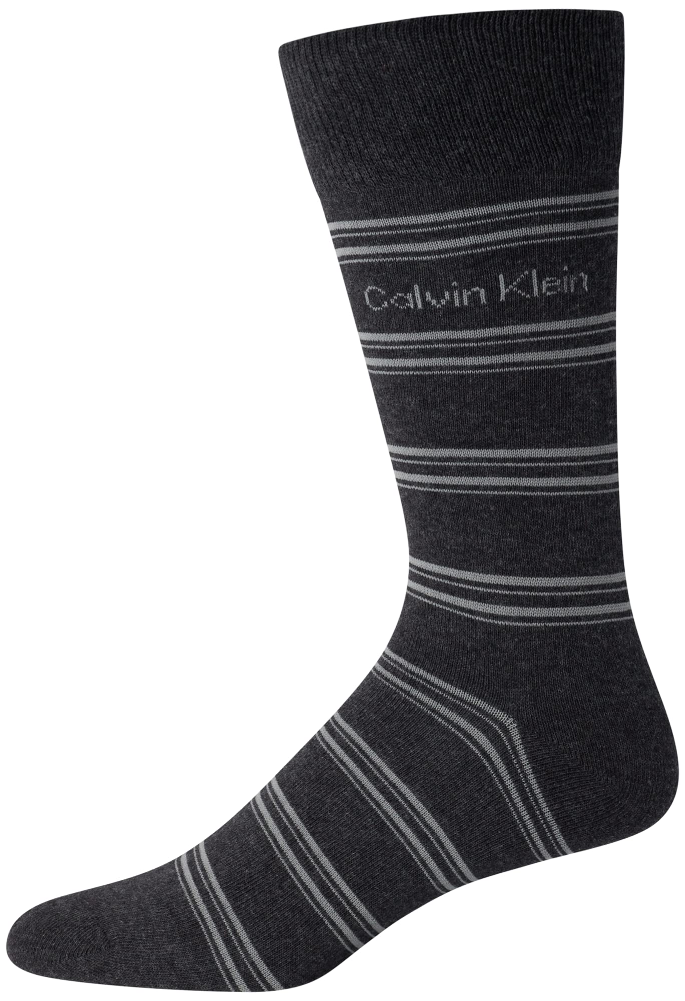 Calvin Klein Men's Dress Socks - Lightweight Cotton Blend Crew Socks (8 Pack), Size 7-12, BlackGrey Multi