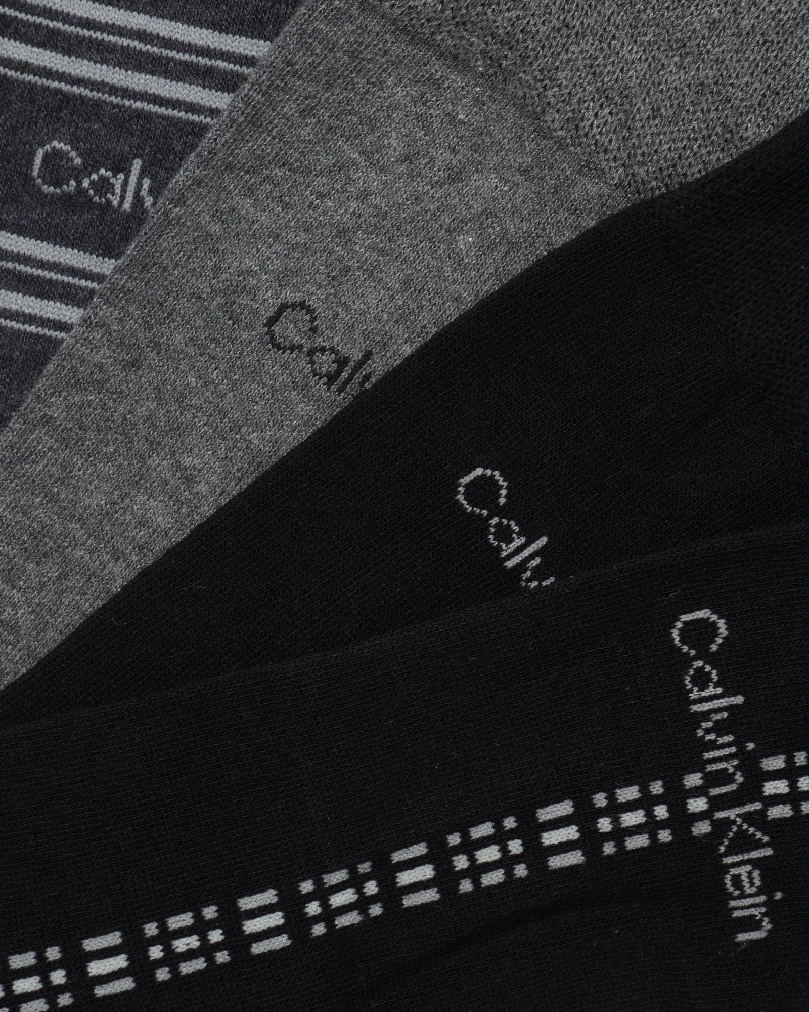 Calvin Klein Men's Dress Socks - Lightweight Cotton Blend Crew Socks (8 Pack), Size 7-12, BlackGrey Multi