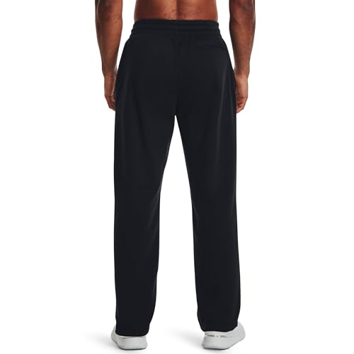 Under Armour Men's Rival Fleece Pants, (001) Black / / White, Large