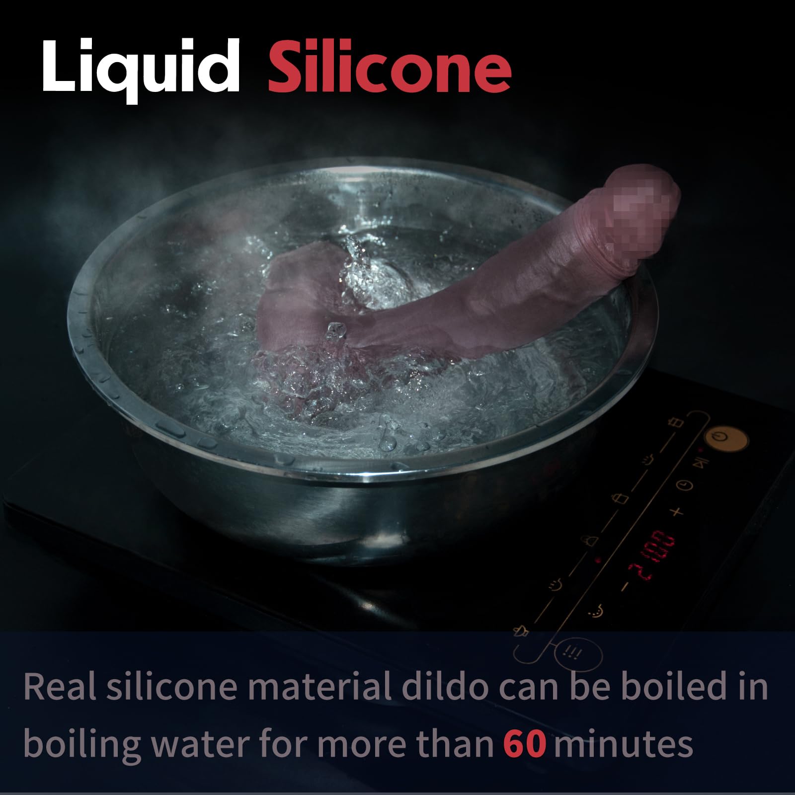 9 Inch Black Realistic Dildo Feels Like Skin, with Huge Strong Suction Cup Dildos for Hands-Free Play, Soft Liquid Silicone Anal Adult Sex Toys for Men and Women Pleasure