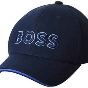 BOSS Men's Technical Pique Logo Cap, Whale Blue, One Size