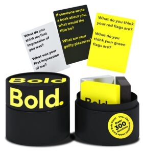 bold card game - 3 decks, 300+ questions - fun icebreaker and couples game for date nights