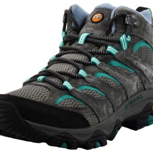 Merrell Women's J035850 Moab 3 MID WP Waterproof Hiking Shoe, Granite/Marine, 8 M