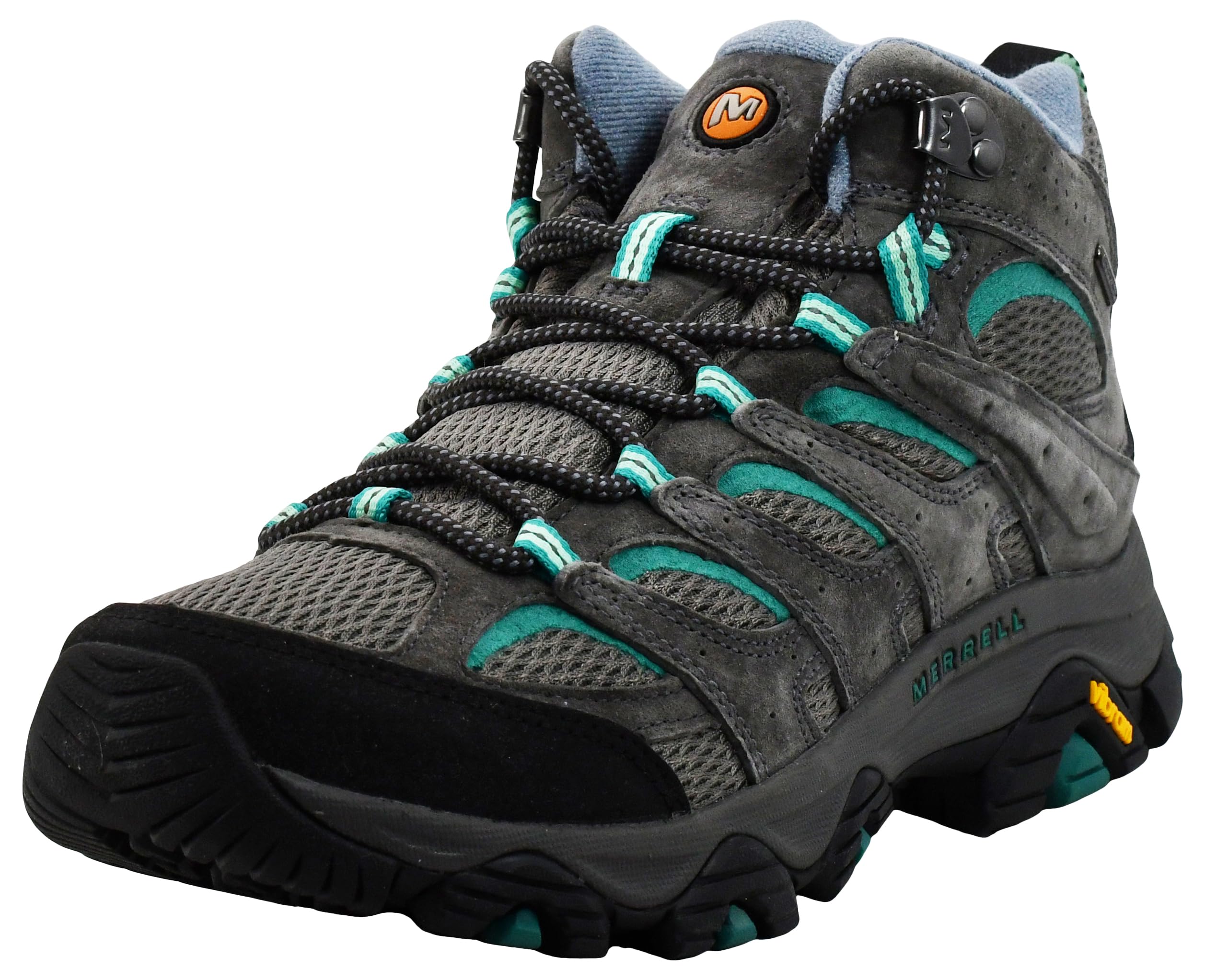 Merrell Women's J035850 Moab 3 MID WP Waterproof Hiking Shoe, Granite/Marine, 8 M