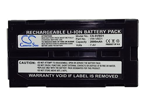 HLILY Replacement for Battery Panasonic CGR-B/202E1B, CGR-B/403, CGR-B/814 VDR-D210, VDR-D220, VDR-D220EB-S, VDR-D220EG-S, VDR-D220E-S, VDR-D230, VDR-D250 7.4V/2000mAh