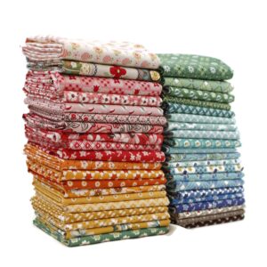 flea market fat quarter bundle (39 pieces) by lori holt for riley blake 18 x 21 inches (45.72 cm x 53.34 cm) fabric cuts diy quilt fabric