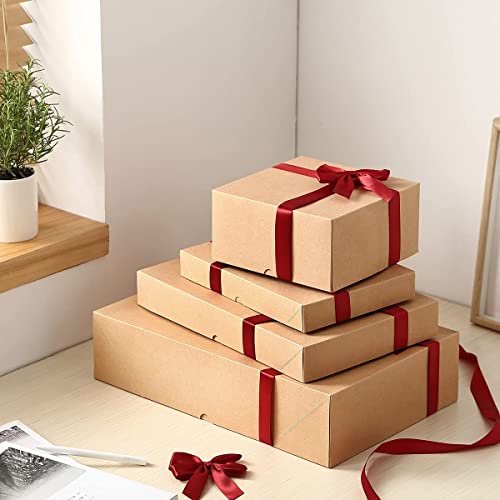 MOMONI 13 Piece Gift Boxes with Lids of Assorted Sizes with 4 inch Deep Robe Boxes and 8x8x4 Gift Box- Wrapping Boxes Set Christmas Gift Boxes for Wrapping Christmas Gifts, Bridesmaid Proposal,