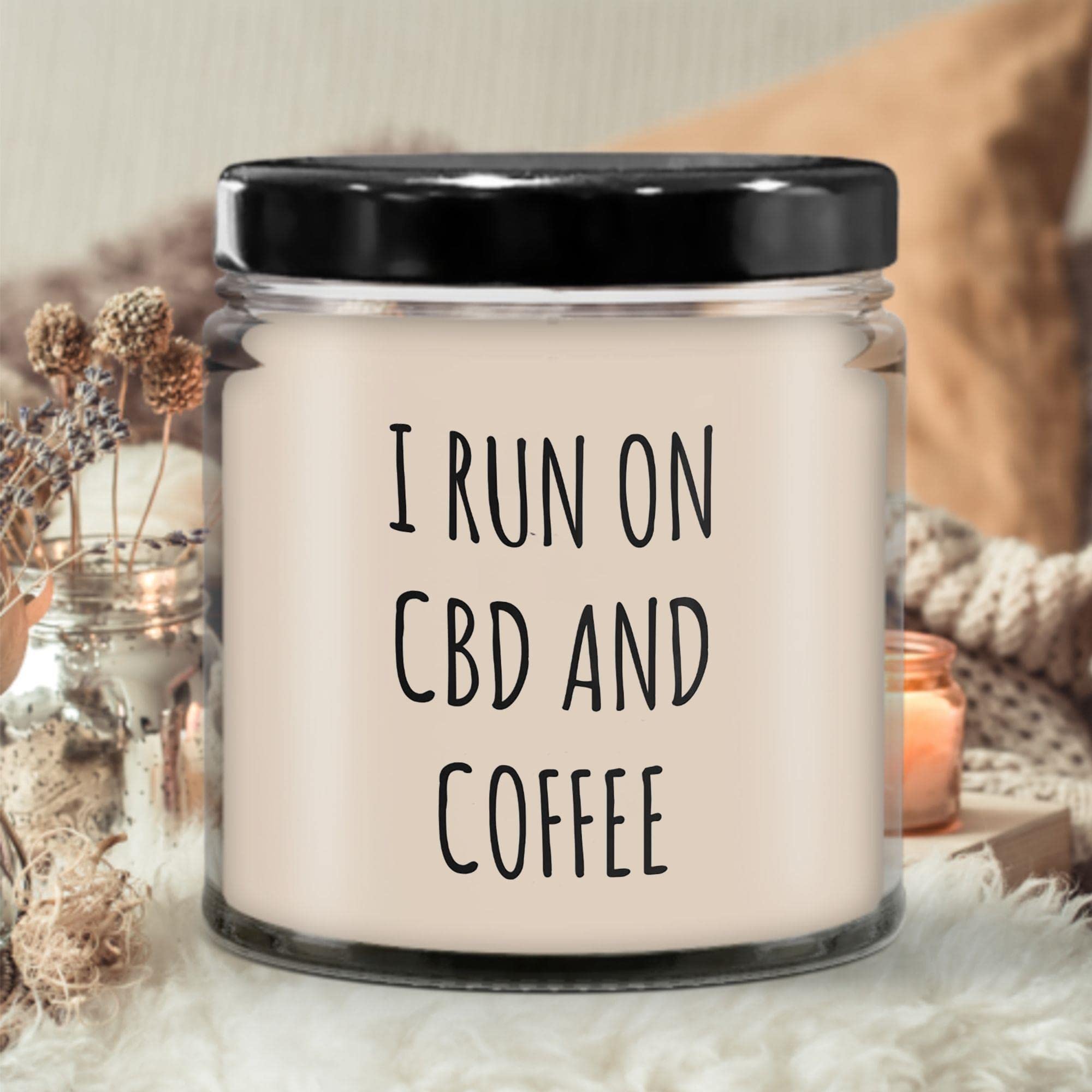 Cbd Oil Candle Marijuana Grower Gift Idea New Dispensary Owner Cannabis Cbd Industry Hemp Business Cbd Lover for Men, Natural Soy Candles 9Oz Ak4041