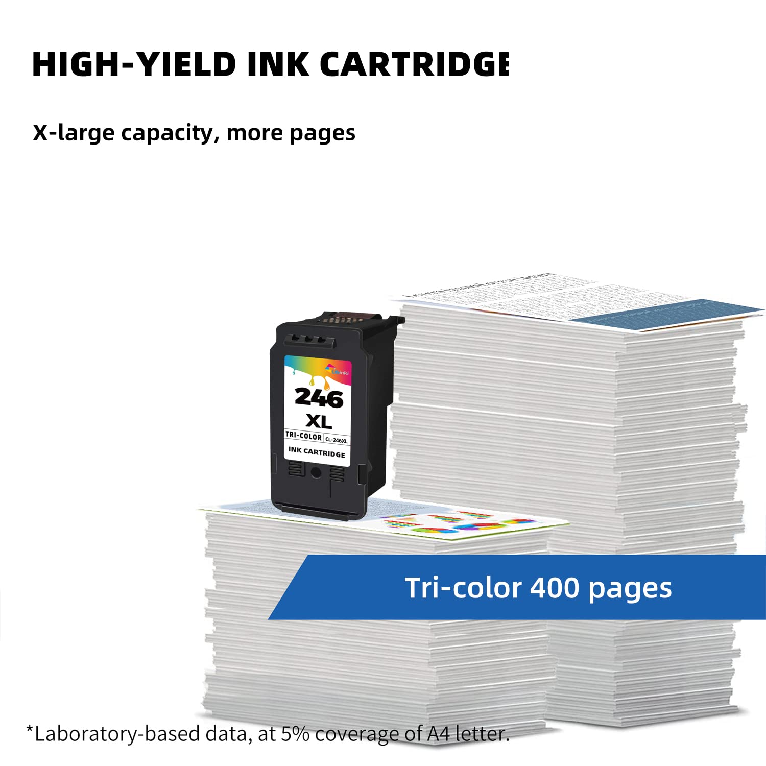 Ubinki Remanufactured Ink Cartridge Replacement for Canon 245XL Color 246XL 245 246 CL246 XL(Tricolor,2 Pack) to MX490 MX492 MG2522 TS3100 TS3122 TS3300 TS3322 TS3320 TR4500 TR4520 TR4522 Printer