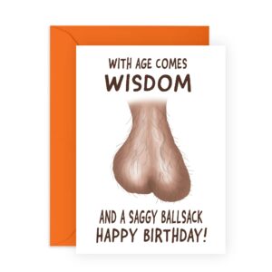 central 23 funny greeting cards for men - husband birthday card - hilarious boyfriend birthday card - friends birthday card male - comes with fun stickers