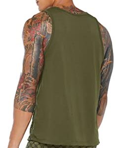 Savage X, Men's Flocked Monogram Tank, Deep Forest Green, M