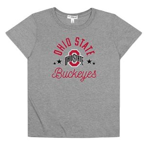 suburban riot the ohio state university official buckeyes loose women's tri-blend short sleeve t-shirt, athletic heather (medium)