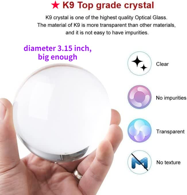 3D Dolphin Crystal Ball Lamp,3.15 inch Crystal Ball Night Light with Wooden Base,16 Colors Changing Light,Dimmable Remote Control,Desk lamp (H)