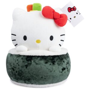 gund sanrio hello kitty sushi plush, premium stuffed animal for ages 1 and up, green/white, 10”