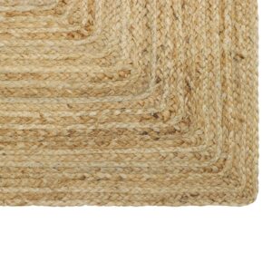 COTTON CRAFT Braided Jute Area Rug - 100% Jute Handspun Chunky Textured Neutral Reversible Rug - Throw Rug - Accent Rug Carpet - Rustic Farmhouse Entryway Living Room Bedroom Décor - 22 x 34 - Natural