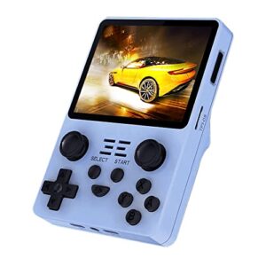 rgb20s handheld game console 3.5 inch retro games consoles classic emulator hand-held gaming console preinstalled hand held video games system 64gb blue