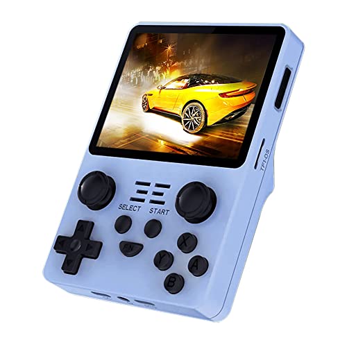 RGB20S Handheld Game Console 3.5 inch Retro Games Consoles Classic Emulator Hand-held Gaming Console Preinstalled Hand Held Video Games System 64GB Blue