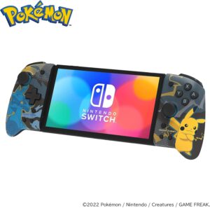 hori nintendo switch split pad pro (pikachu & lucario) - ergonomic controller for handheld mode - officially licensed by nintendo & pokémon