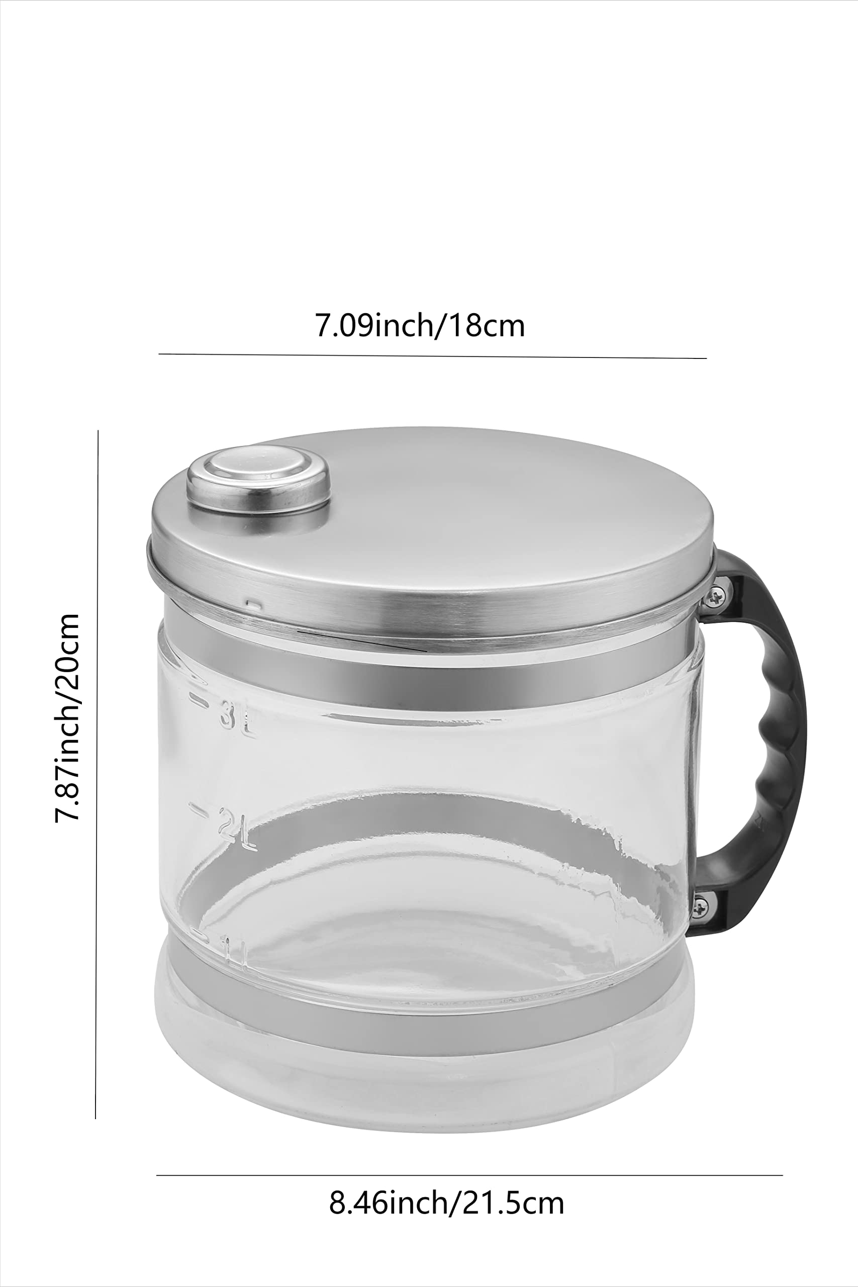 1 Gallon/ 4L Glass jar for Home/Dental/Beauty Water Distiller, Replacement Glass Collection Bottle, Distiller Water Container, Compatible with Most Countertop Water Distiller