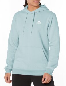 adidas men's essentials fleece hoodie, wonder blue, x-large tall