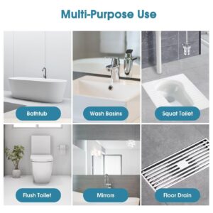 BALORIZ Disposable Toilet Brush with 48 PCS Toilet Refills, Disposable Toilet Cleaning System- Toilet Brush, Storage Caddy and 48 Toilet Bowl Brush Refill Heads for Bathroom Cleaning