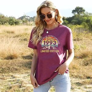 Women 30th Birthday Shirts Vintage 1993 Bday Party Tank Tops 30 Years of being Awesome Funny Saying Short sleeve Tee Tops