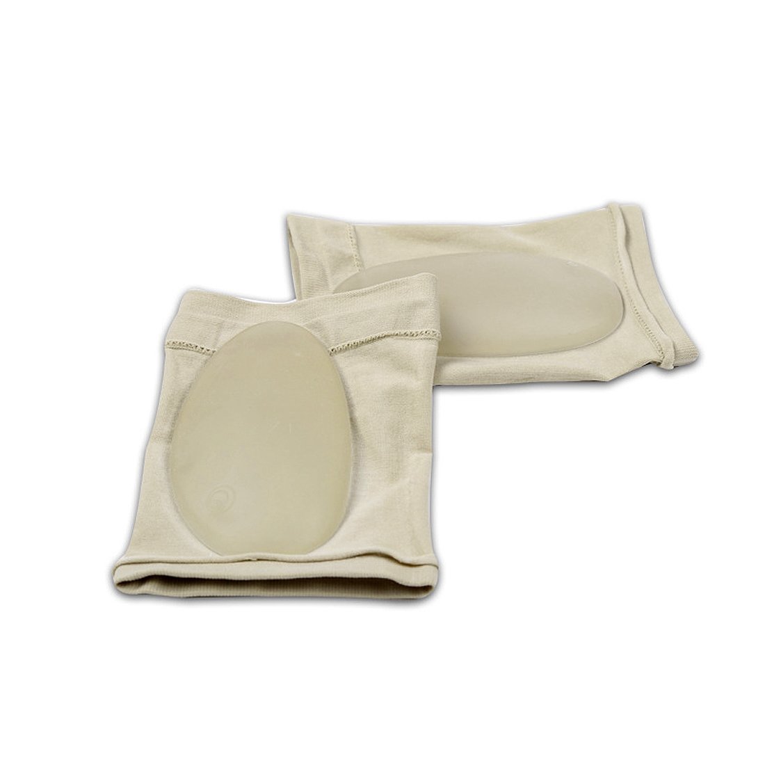 Qtqgoitem 1 Pair Khaki Oval Shaped Silicone Pad Foot Relaxation Protective Sleeves (model: 766 cdb 7d3 ede ddb)