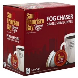 san francisco bay coffee, fog chaser single serve k-cups, 30 count