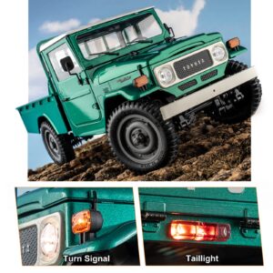 BEEZRC FMS 1/12 RC Crawler Toyota FJ45 Official RTR Green 2.4GHz 4WD Brushed Remote Control Car RTR RC Truck Vehicle Models Hobby Grade RC Carwith Intelligent Lighting for Adults Kids (Green)