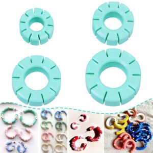 tainsky 4 pcs polymer clay hoop guide, polymer clay cutters for polymer clay jewelry making, plastic hoop earring maker guide for polymer clay earrings