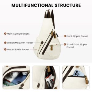 LOVEVOOK Sling Bag Crossbody Backpack Shoulder Bag Lightweight Casual Daypacks For Women Men Cycling Hiking Travel