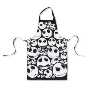 ukonic disney the nightmare before christmas jack skellington faces cooking apron for kitchen, baking, bbq