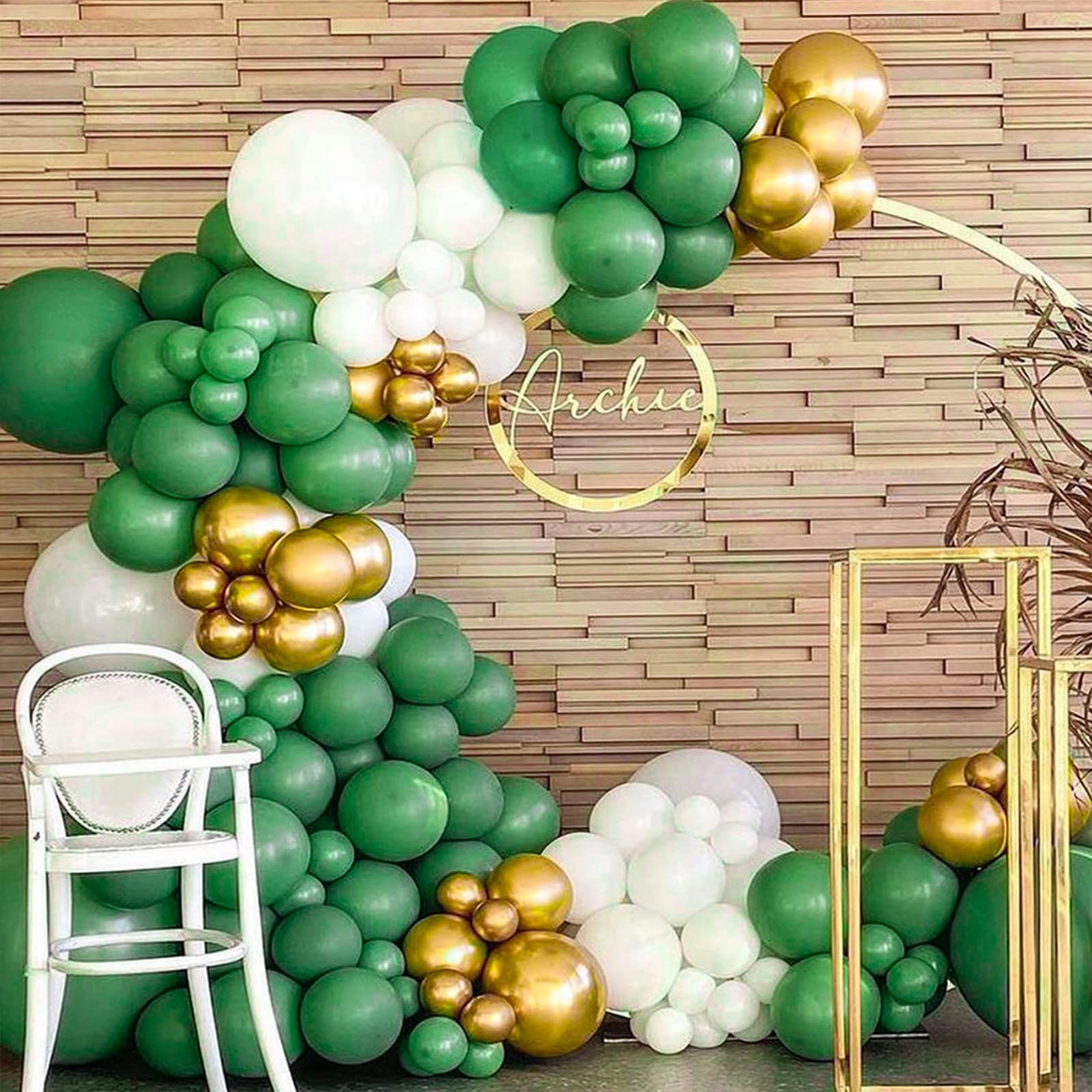 CANREVEL Metallic Gold Balloons - 100pcs Different Sizes 15/10/12/18 Inch Chrome Gold Latex Balloons Garland Arch Kit for Birthday Party Graduation Baby Shower Wedding Holiday Balloon Decoration