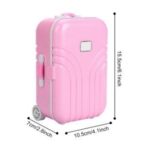 TOPINCN Doll Accessories Carry On Suitcase for Doll Suitcase Luggage Mini Travel Suitcase for 18 Inch Girl Doll Travel Gear Mini Trolley Case Doll Carrier Storage Miniature Suitcase Doll