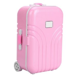 TOPINCN Doll Accessories Carry On Suitcase for Doll Suitcase Luggage Mini Travel Suitcase for 18 Inch Girl Doll Travel Gear Mini Trolley Case Doll Carrier Storage Miniature Suitcase Doll