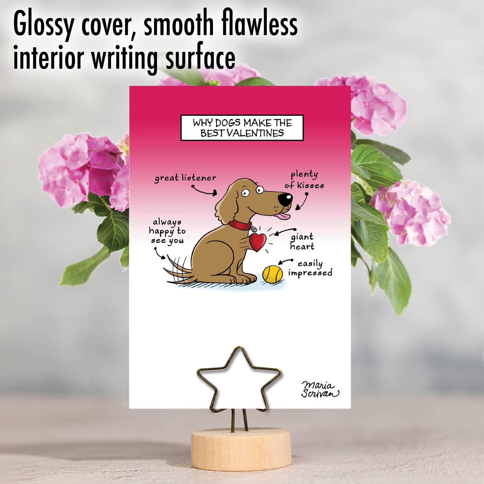 NobleWorks - Pack of 3 Humorous Valentine's Day Greeting Cards with Envelopes, Funny Cartoon Pet Doggy Love Holiday for Men and Women Couples (1 Designs, 3 Each) - Dog Lovers C3167VDG-C3x1