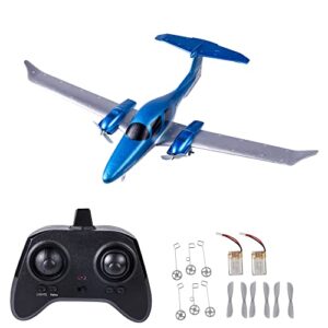 otxkoo rc plane remote control airplane rtf 2 chanel radio control diamond airpcraft for beginners wingspan 550mm (2 batteries)