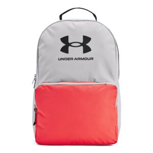 under armour unisex-adult loudon backpack, (014) halo gray/rush red/black, one size fits most