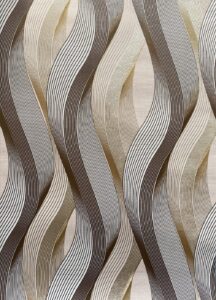 3d wave stripe wallpaper beige embossed vinly non-pasted waterproof wall covering 374.00”x 20.8” [ not peel and stick ]