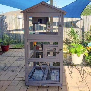 bird cage outdoor parakeet cage large wooden aviary cage indoor parrot cage house