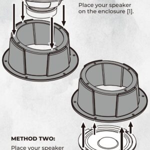 KEMIMOTO 2PCS 6.5 Inch Speaker Pods, Universal Angled Boxes Enclosures for 6.5" Speakers Compatible with UTVs, RVs, Cars, Boats, Trunks, Trailers - 9.56 Inch Surface Mount