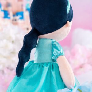 Gloveleya Dolls Princess Girls Toy First Baby Girl Gifts Soft Plush Manor Princess Doll Jasmins Aqua 16"