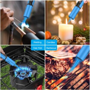 Torch Lighters 2 Pack Windproof Adjustable Jet Flame Butane Lighter, Refillable Gas Torch Lighter for Candles Grill BBQ Fireplaces Camping (Butane Not Included)