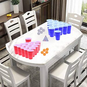 GOLDGE 16 Oz Plastic Party Cups in Red and Blue (60 Pack) with 10 Pack ping Pong Balls, Cup Pong Game Set for Drinks, Soda, Punch, Barbecues, Picnics - Stock Your Home