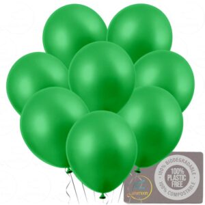 afterloon® biodegradable mini balloons 100 pcs pearlized light green 5 inch, pearlescent thickened extra strong latex helium float, baby shower gender reveal wedding birthday party decorations