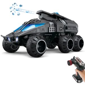 mostop remote control car, 1500pcs water shots 6wd hobby rc cars for kids boys &adults, 1/12 scale off-road rc crawler car space vehicle toy gift with speed & steering control nerf car