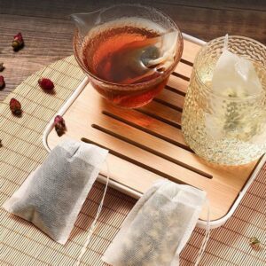 200pcs Disposable Tea Bags for Loose Leaf Tea, Tea Filter Bags with Free Tea Spoon for Loose Tea Loose Leaf Tea, Coffee, Spice, Herbs (QS53)